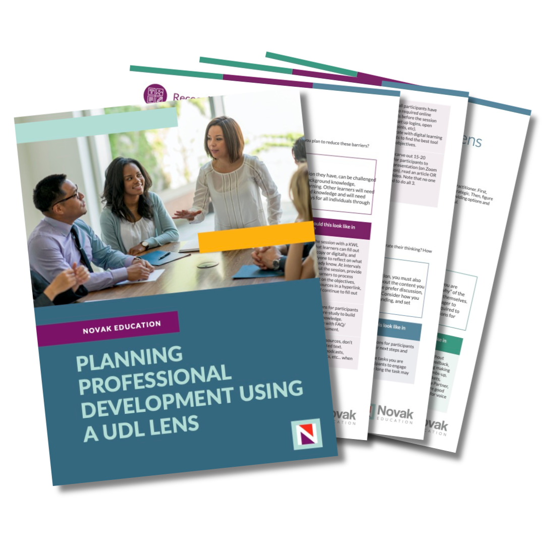 Plan Professional Development with UDL - A Guide to Universally Designed PD